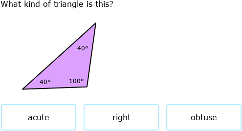 IXL | Acute, obtuse and right triangles | Grade 5 math