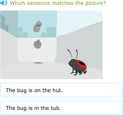 IXL | Choose the short u sentence that matches the picture | Grade 1 ...
