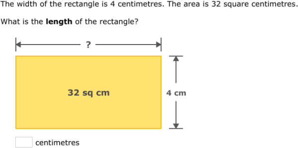 IXL | Find the area or missing side length of a rectangle | Grade 4 math