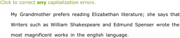 IXL | Correct capitalization errors | Grade 11 English language arts