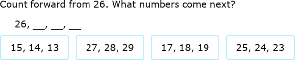 IXL | Count forward - up to 30 | Kindergarten math