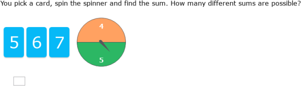 IXL | Compound events: find the number of sums | Grade 6 math