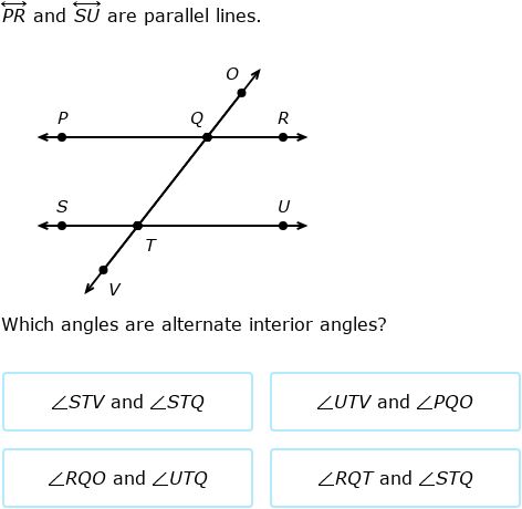 IXL | Transversals of parallel lines: name angle pairs | Grade 8 math