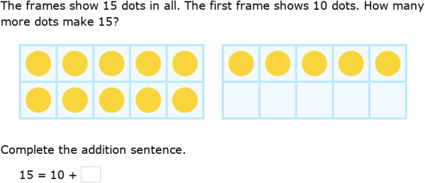 IXL | Take apart teen numbers with models: addition sentences | Grade 1 ...