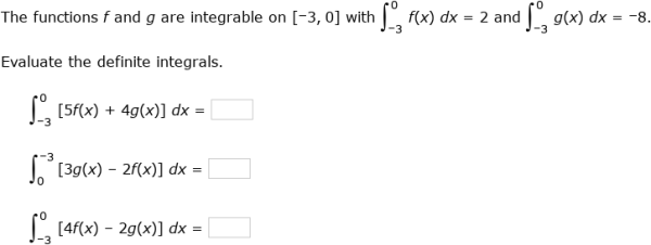 IXL - Properties of definite integrals (Calculus practice)