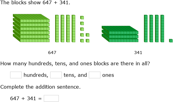 IXL | Use models to add three-digit numbers - without regrouping ...