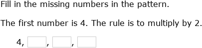IXL | Use a rule to complete a number pattern | Grade 4 math
