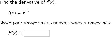 IXL - Power rule I (Calculus practice)
