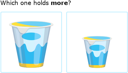 IXL | Holds more or less | Jr. kindergarten math