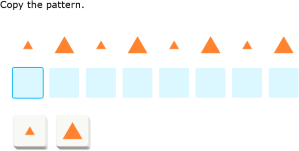 IXL | Size patterns | Kindergarten math