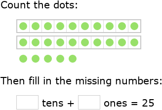 IXL | Count tens and ones - up to 30 | Kindergarten math