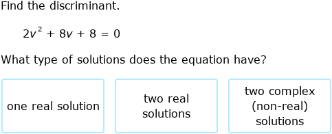 IXL | Using the discriminant | Grade 11 math