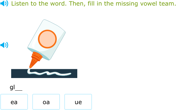 IXL | Complete the word with the right vowel team | Grade 1 English ...