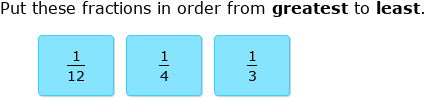 IXL | Order fractions | Grade 3 math