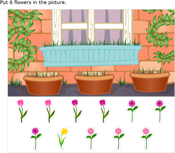 IXL | Count using stickers - up to 10 | Kindergarten math