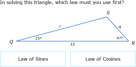IXL | Solve a triangle | Grade 11 math