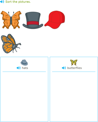 IXL | Sort objects into categories | Jr. kindergarten English language arts