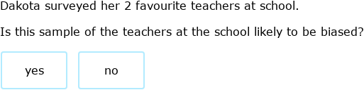 IXL | Identify biased samples | Grade 10 math