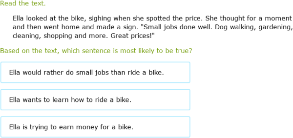 IXL | Draw inferences from a text | Grade 3 English language arts