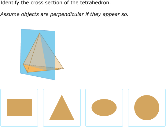 IXL | Cross-sections of three-dimensional figures | Grade 10 math