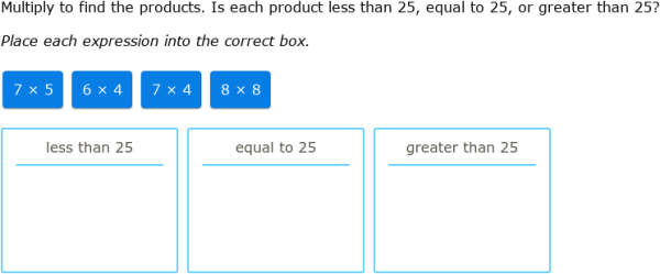 IXL | Multiplication facts for 6, 7, 8 and 9: sorting | Grade 3 math