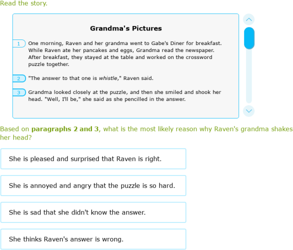 IXL | Read realistic fiction: set 2 | Grade 3 English language arts