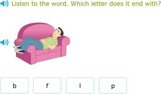 IXL | Which letter does the word end with? | Kindergarten English ...