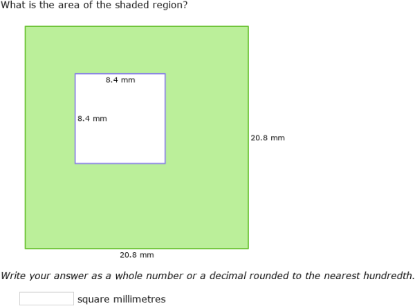 IXL | Area between two shapes | Grade 8 math