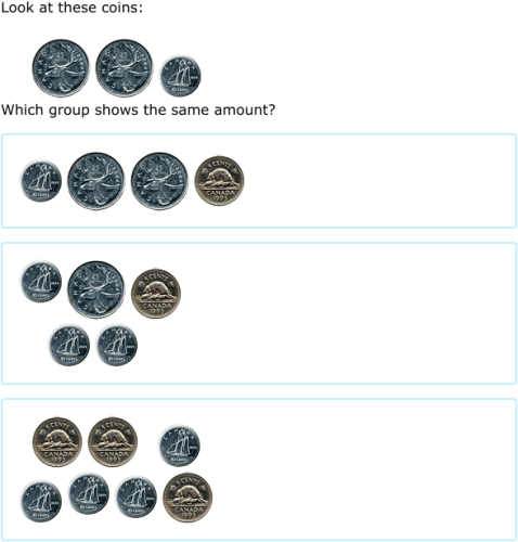 IXL | Equivalent amounts of money - up to $1 | Grade 2 math