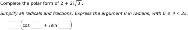 IXL | Convert complex numbers from rectangular to polar form | Grade 12 ...