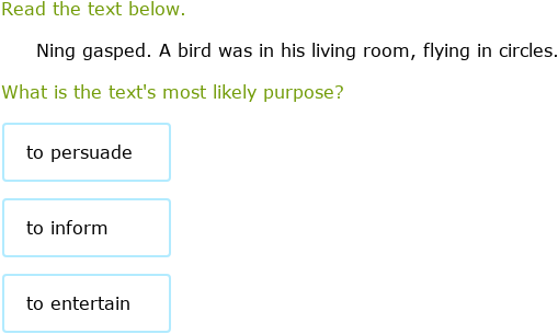 IXL | Identify the purpose of a text | Grade 5 English language arts